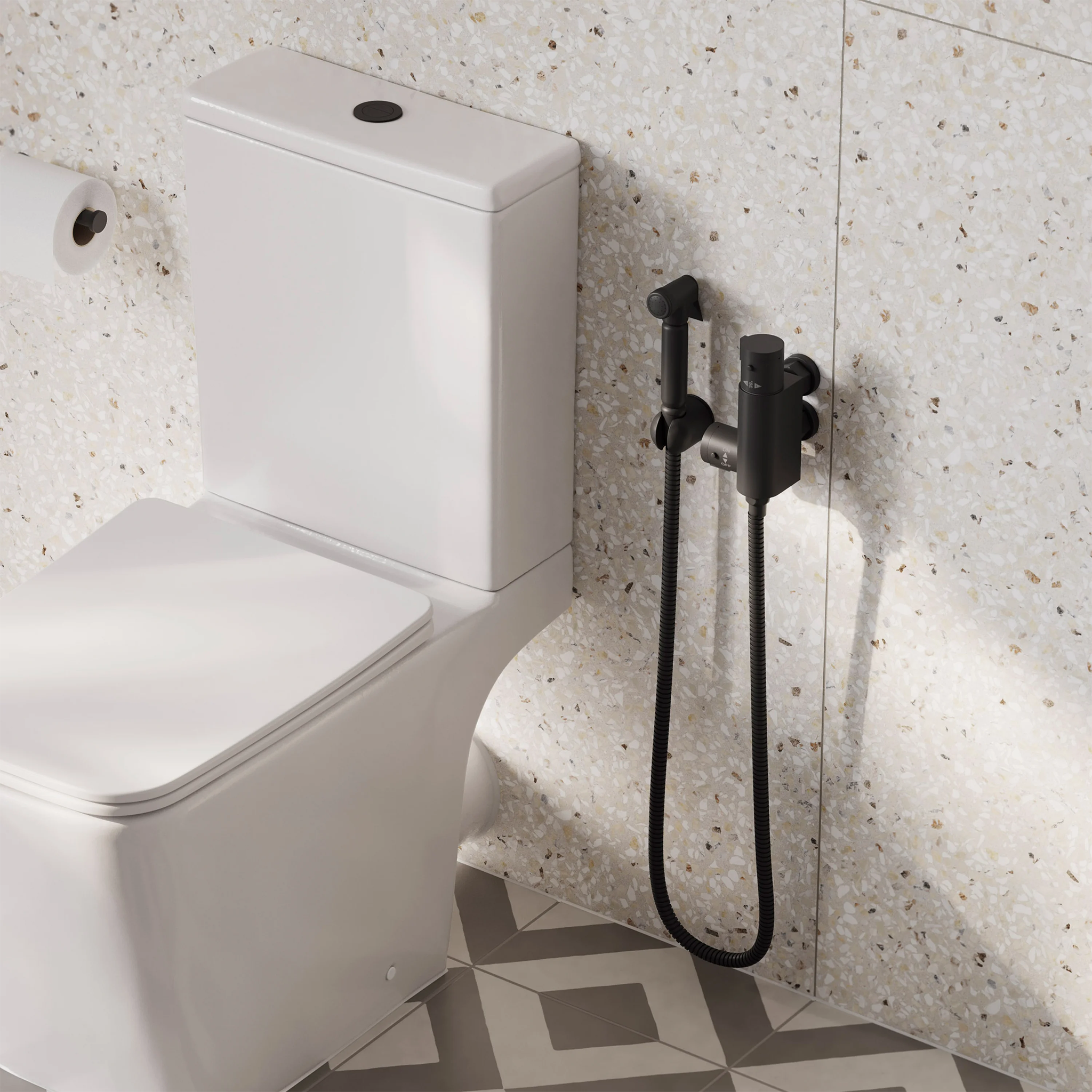 Hib - Handheld Bidet with Thermostatic Valve - Matt Black ...