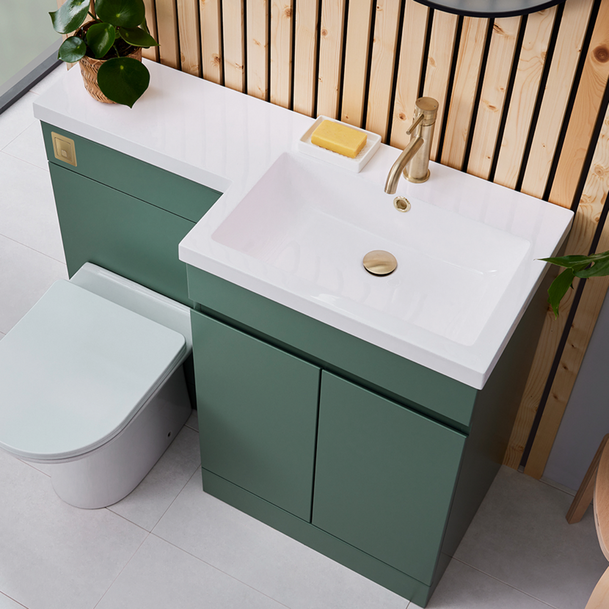 Scudo - Empire L-Shaped Back-to-Wall Toilet Unit – Green ...