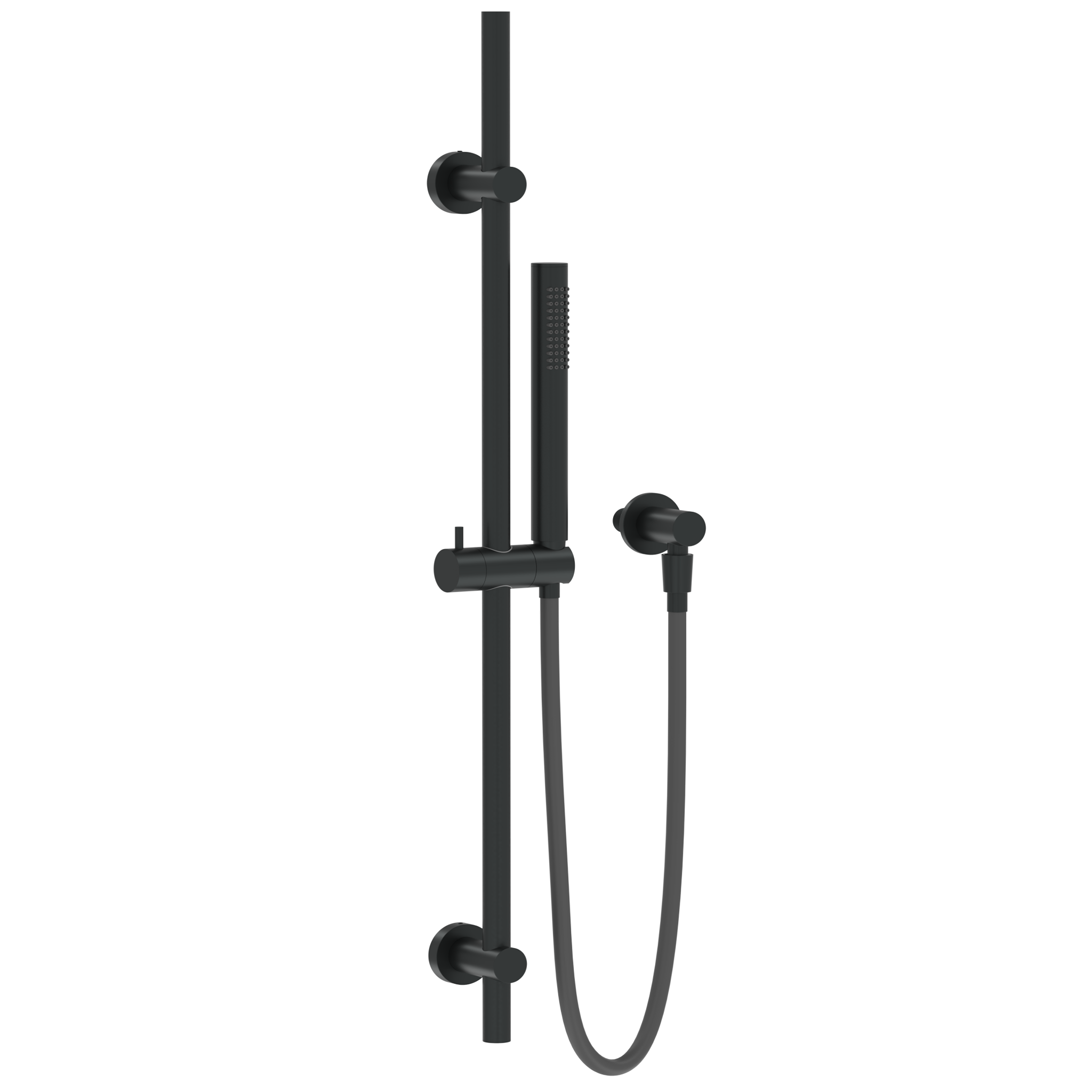 Hib - Rivex Slide Riser Rail Shower Kit with Wall Outlet - Matt Black ...