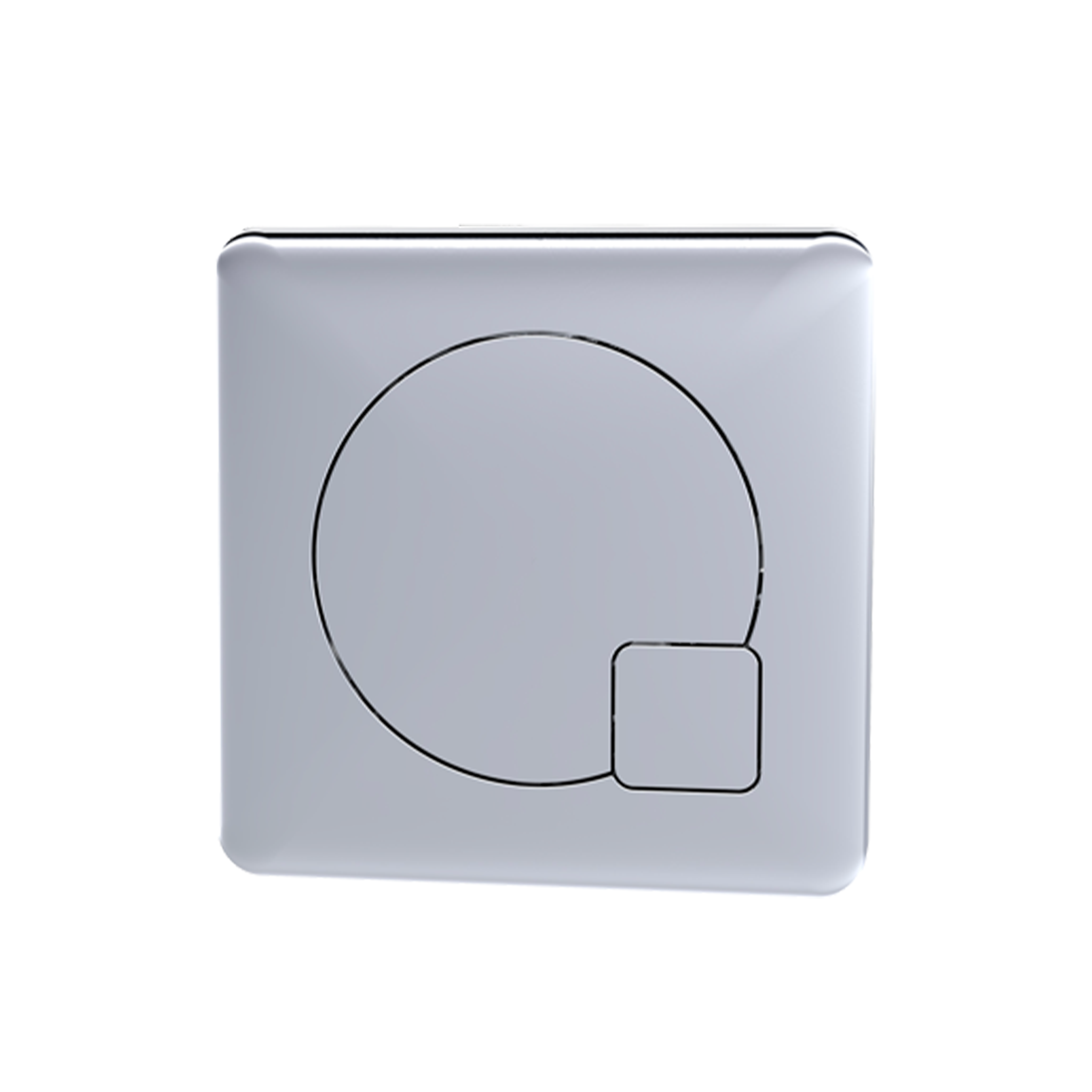 Nuie - Square Dual Flush Chrome Push Button in Chrome ...