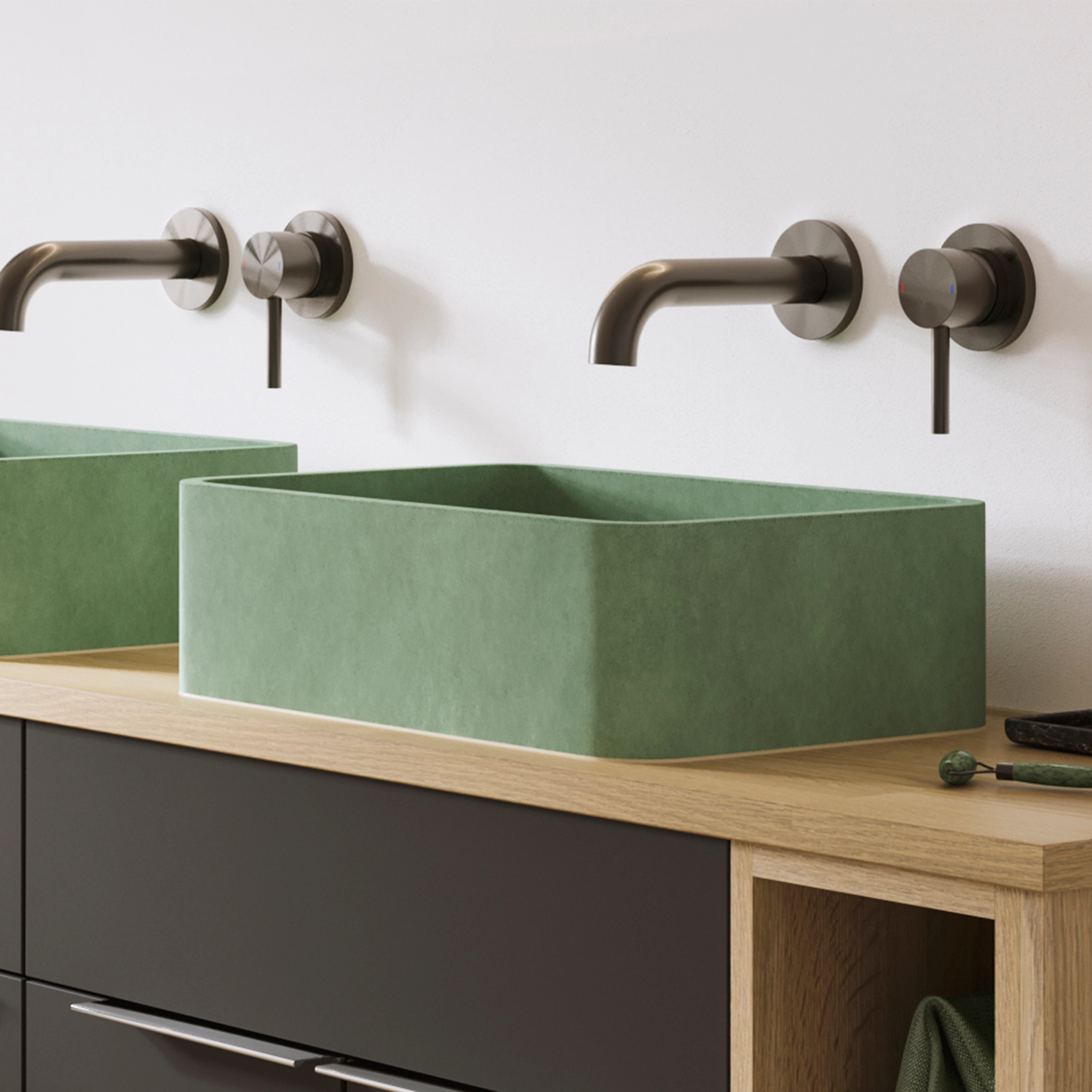 Hib - Concrete Vessel Basin - Spring Green – Designerbathroomstore