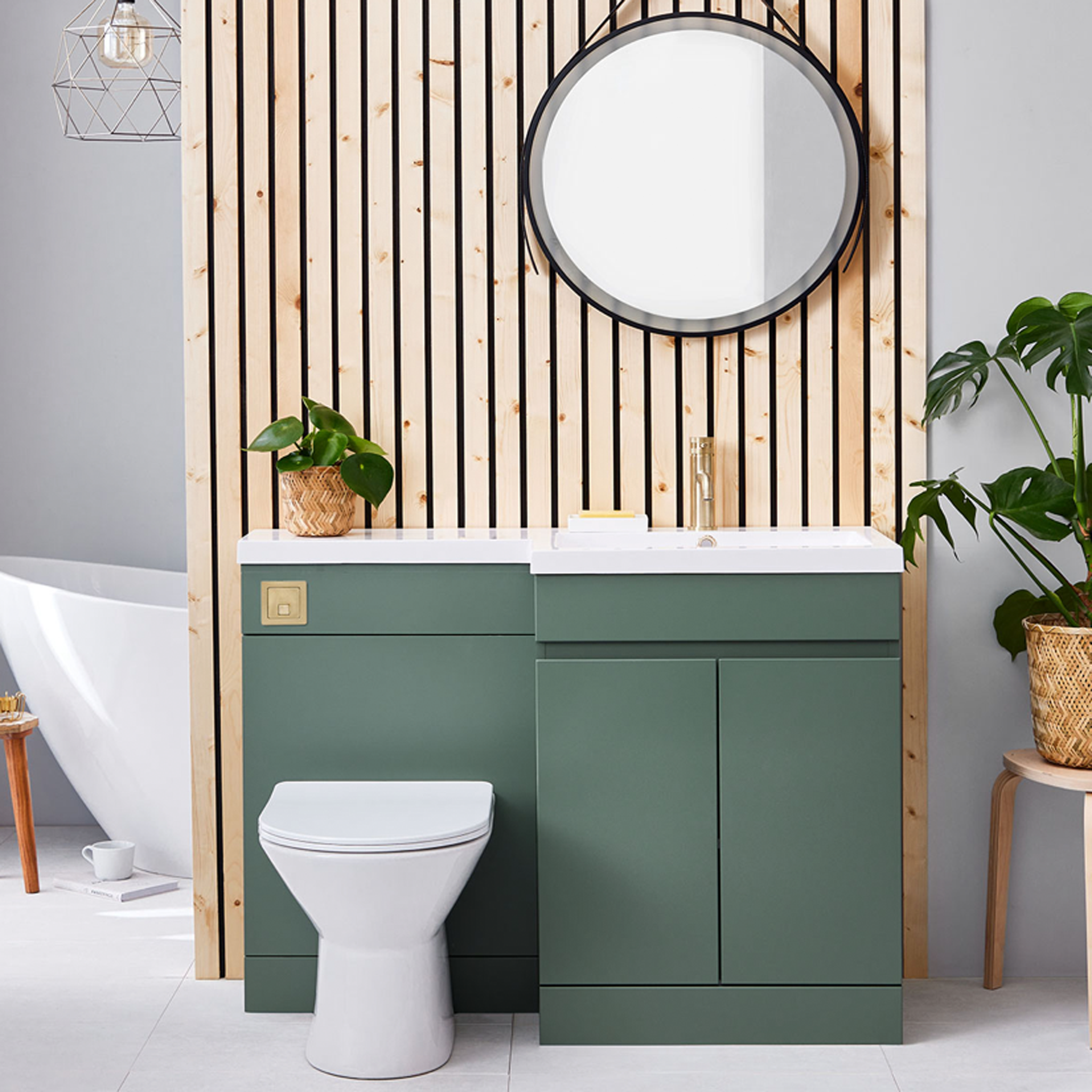 Scudo - Empire L-Shaped Back-to-Wall Toilet Unit – Green ...